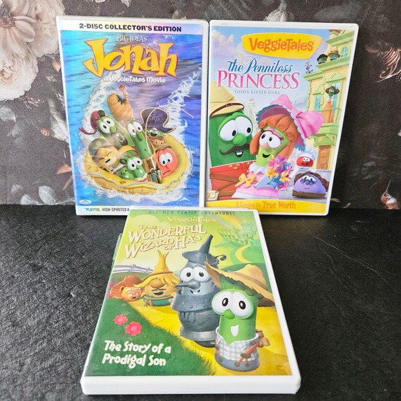 Media | Veggietales Dvds 3 Count Jonah Penniless Princess Wonderful ...